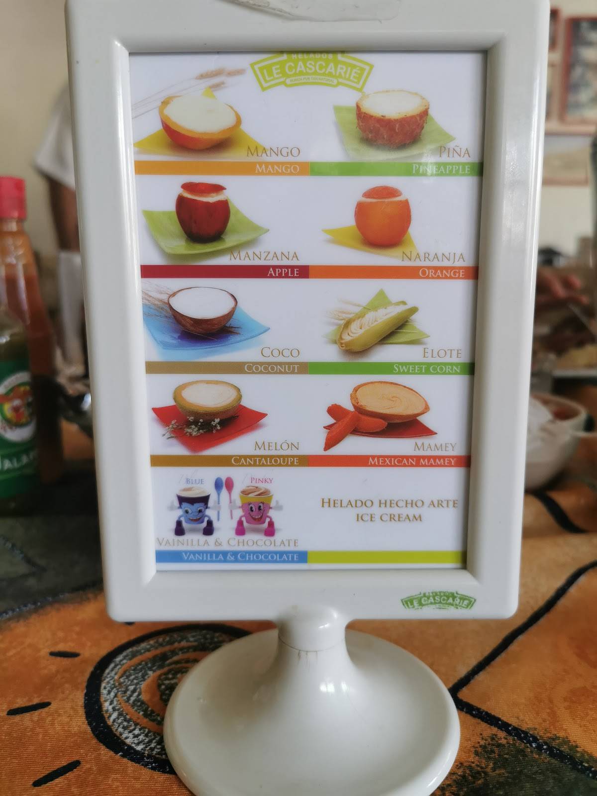 Menu at The Happy Lobster restaurant, Puerto Vallarta