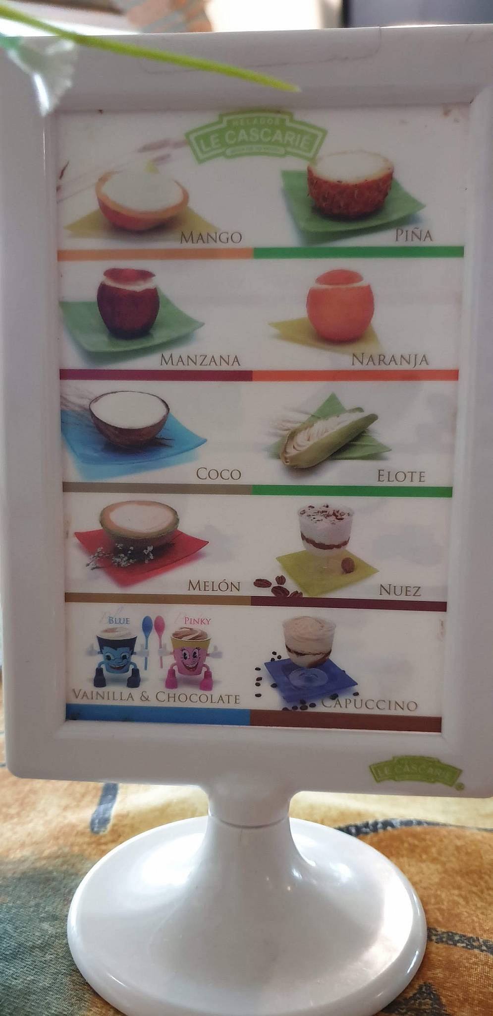 Menu at The Happy Lobster restaurant, Puerto Vallarta