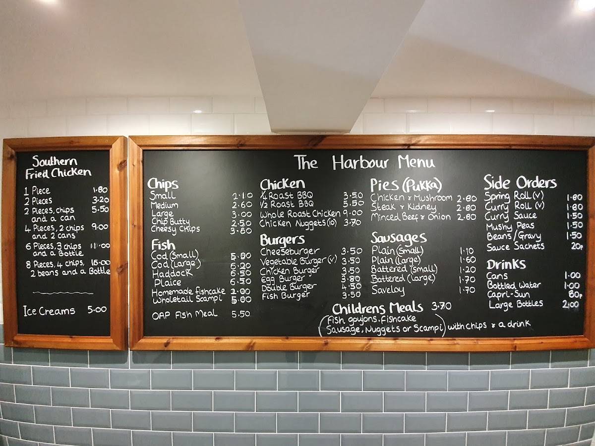 Menu at The Harbour Fish & Chips fast food, Faringdon