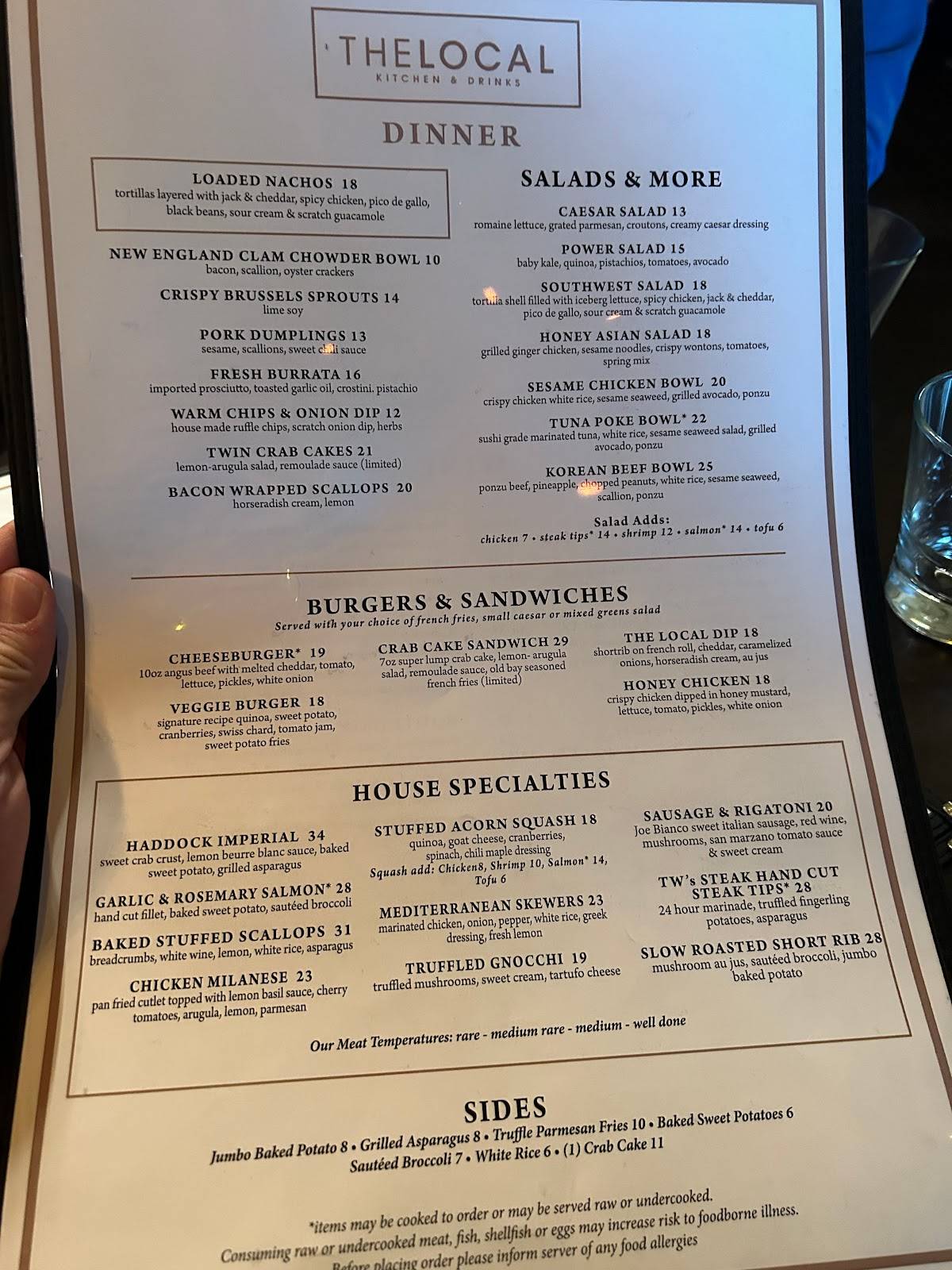 Menu at The LOCAL Kitchen & Drinks Waltham pub & bar, Waltham