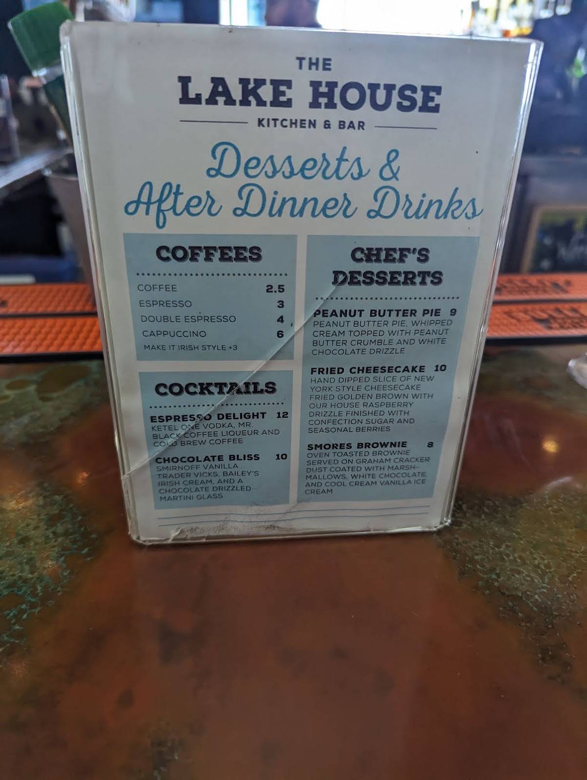 Menu at The Lakehouse Kitchen & Bar at Babcock Ranch, USA, Crescent Lp