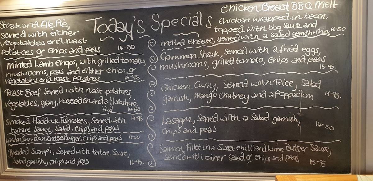 Menu at The London Inn pub & bar, Crediton, Morchard Road