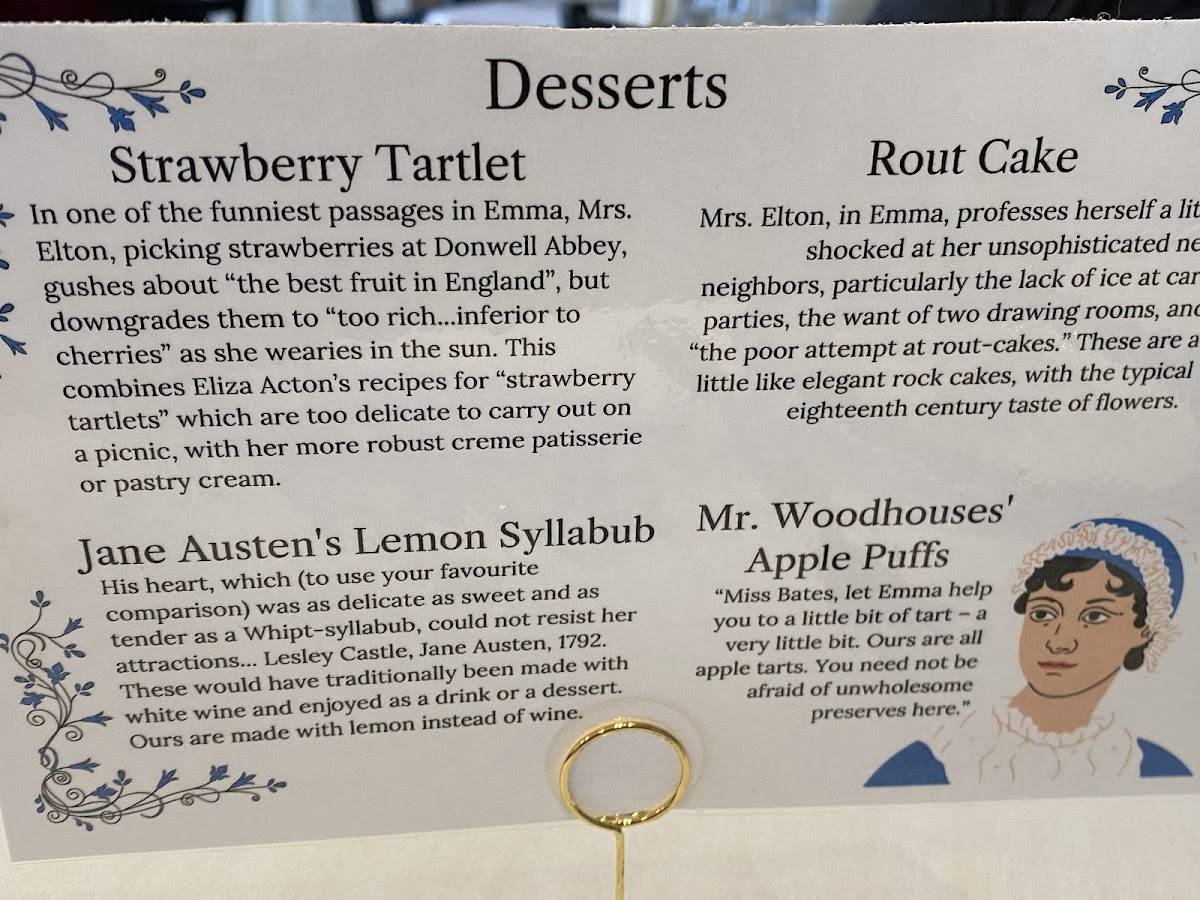 Menu at The London Tea Room restaurant, St. Louis, Locust St