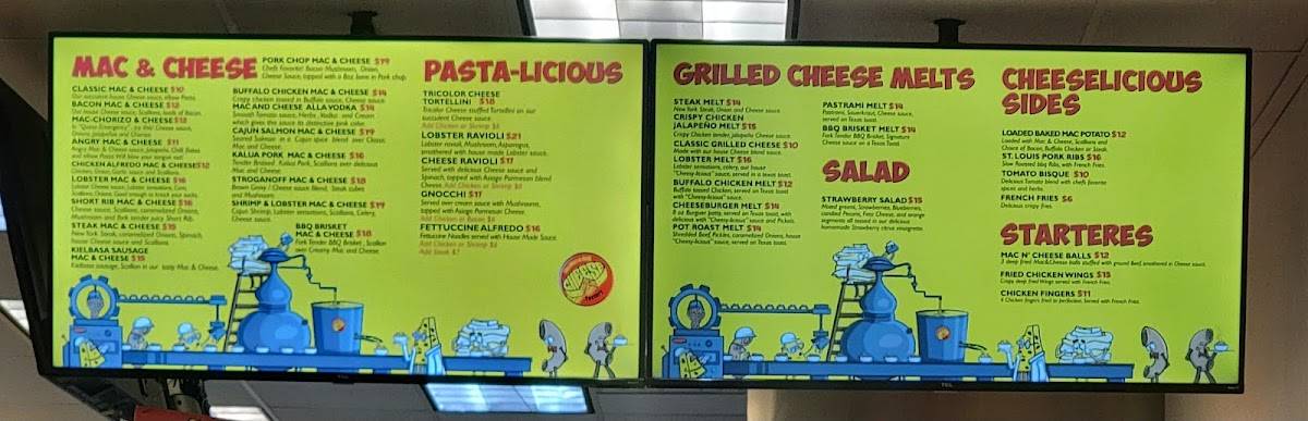 Menu at The Mac & Grill Cheese Factory restaurant, Henderson