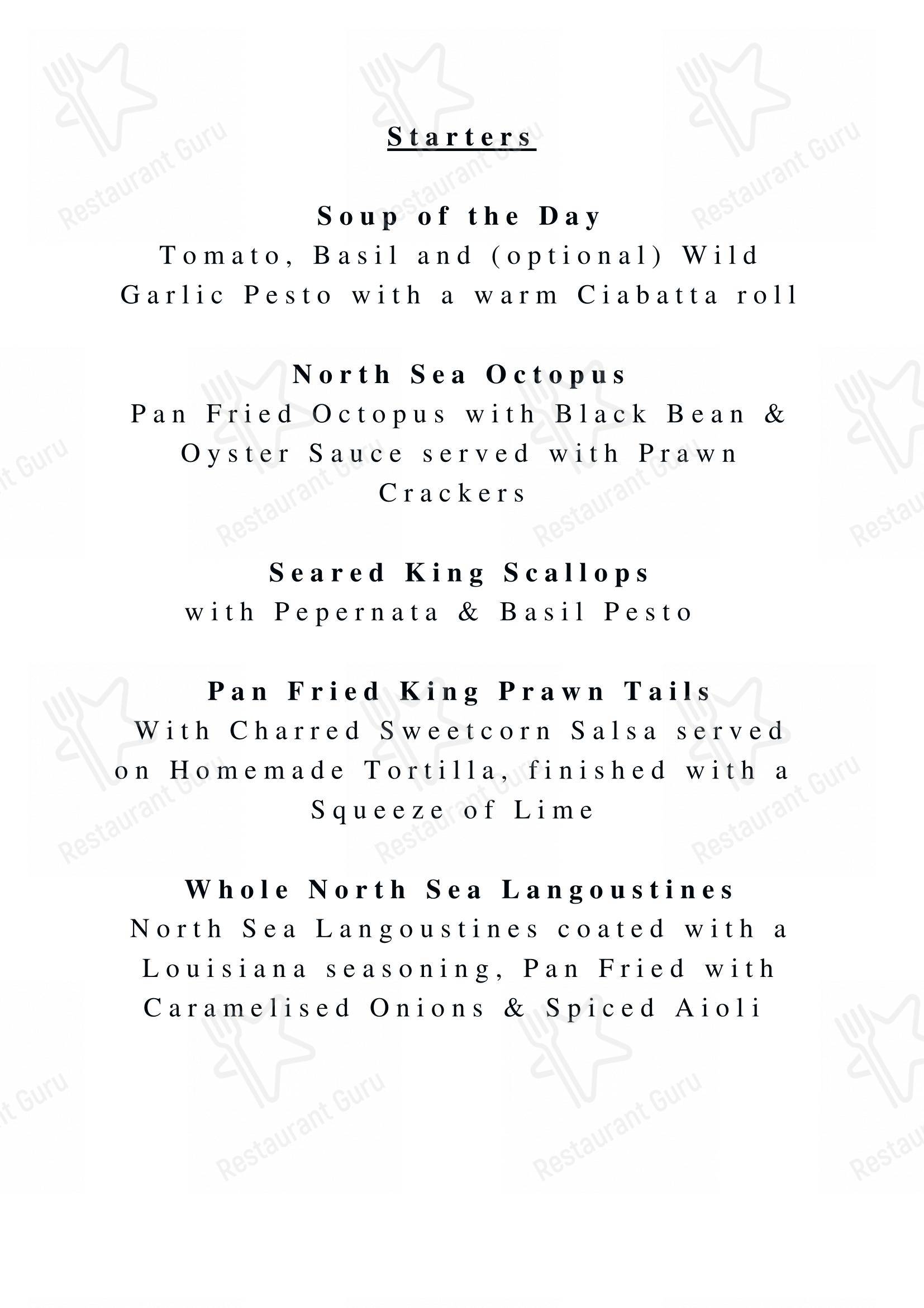 Menu at The Magpie Café restaurant, Whitby