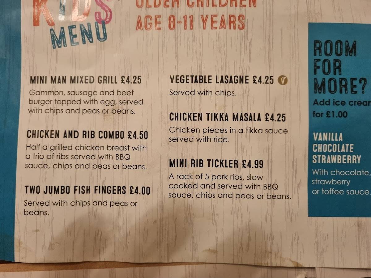 Menu at The Man At Arms pub & bar, Lutterworth