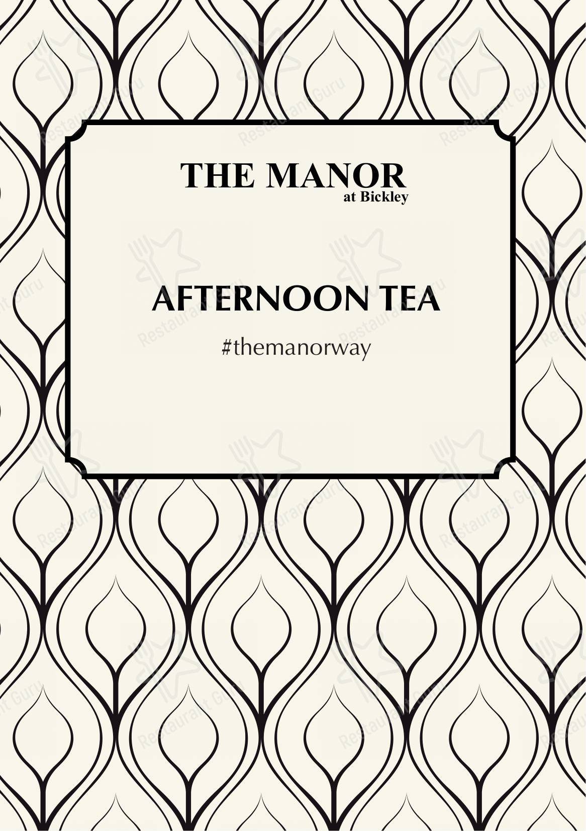 Menu at The Manor at Bickley pub & bar, Bromley