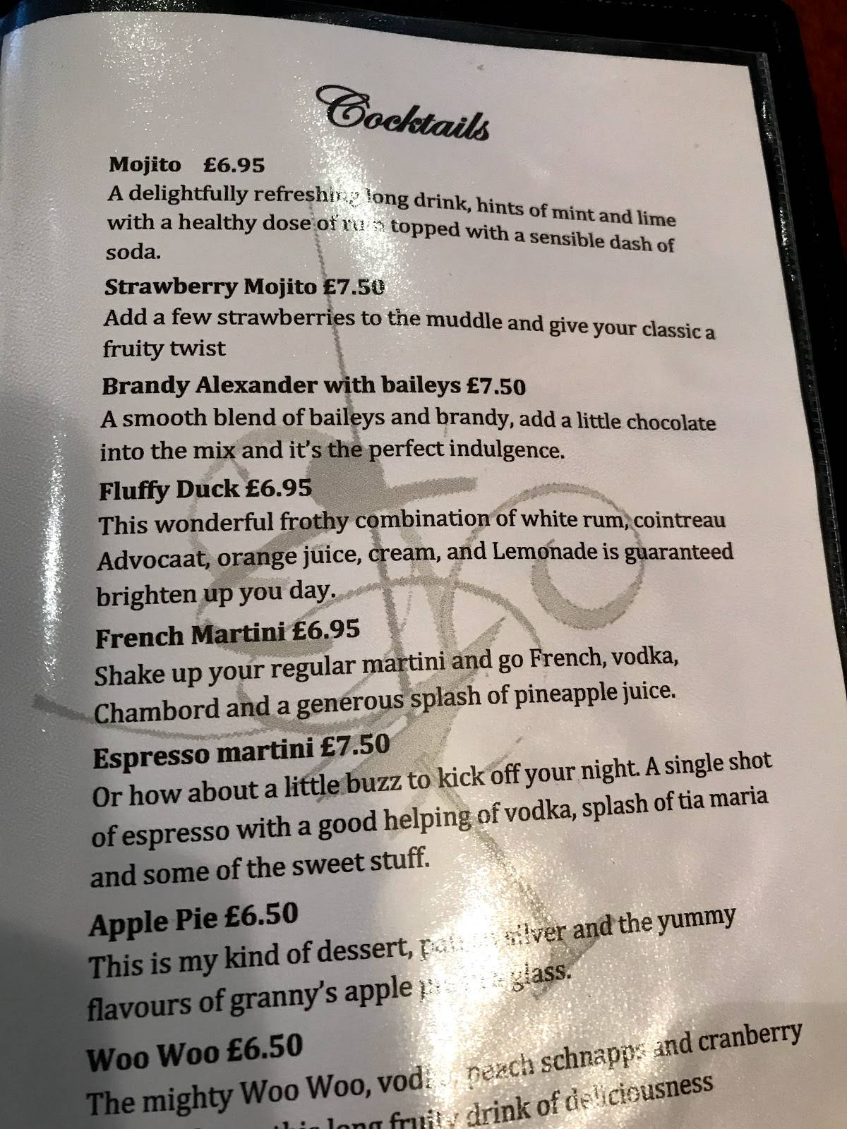 Menu at The Muirs Inn pub & bar, Kinross
