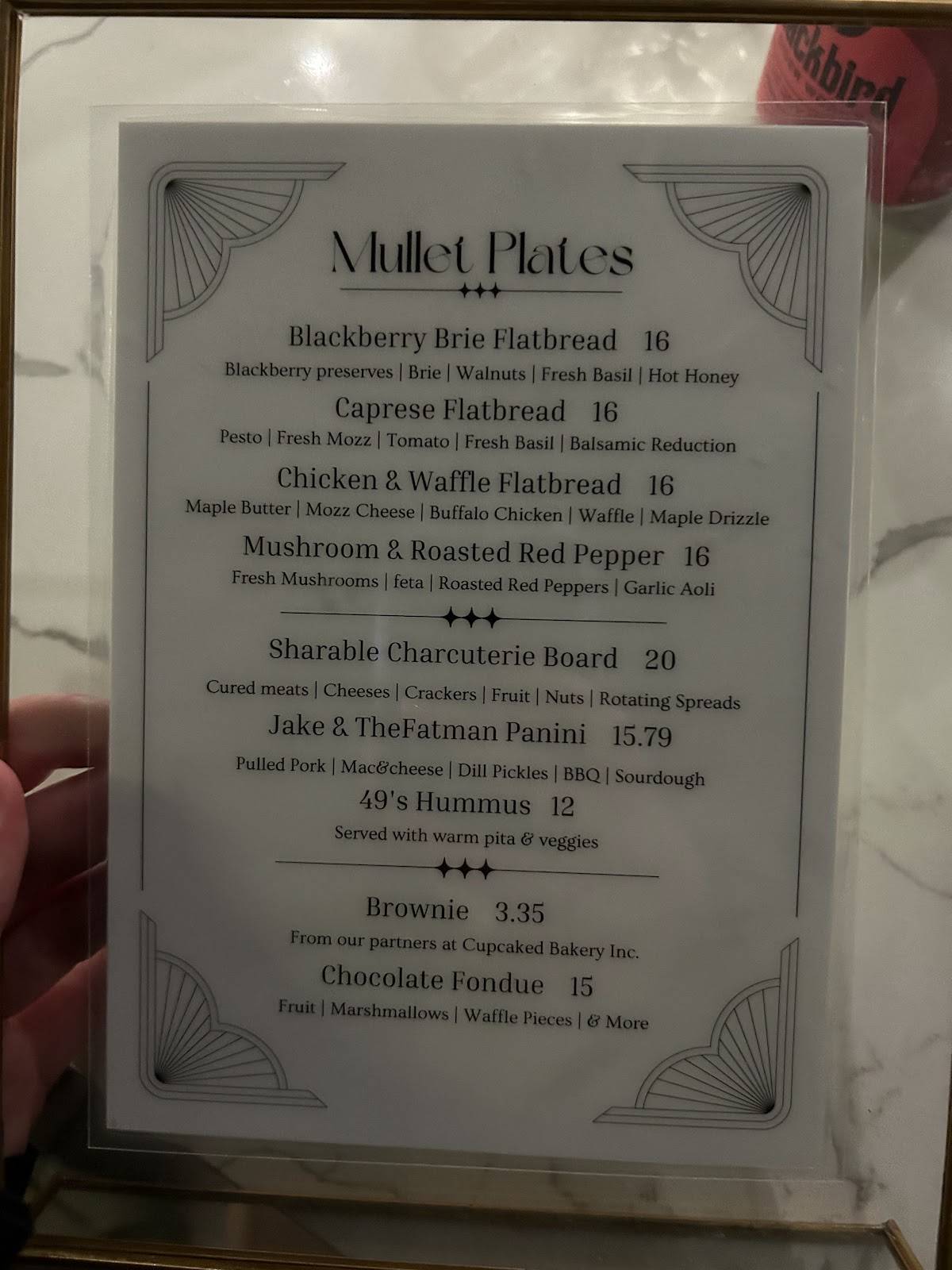 Menu at The Mullet pub & bar, Springville