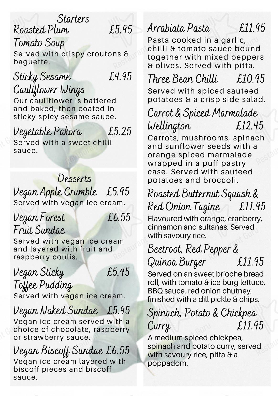 Menu at The Nevill Arms pub & bar, Redditch