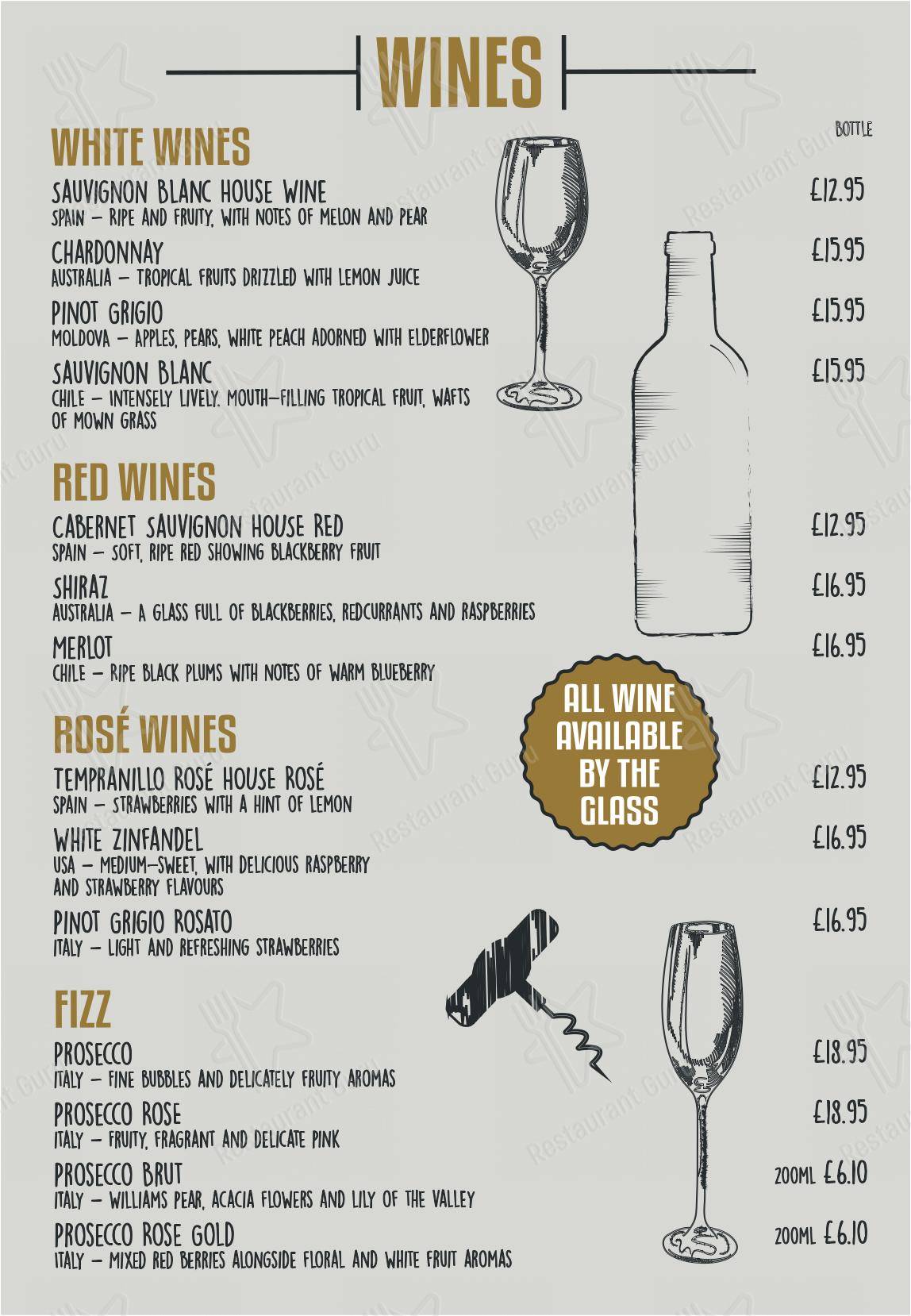 Menu at The New Inn pub & bar, Gloucester