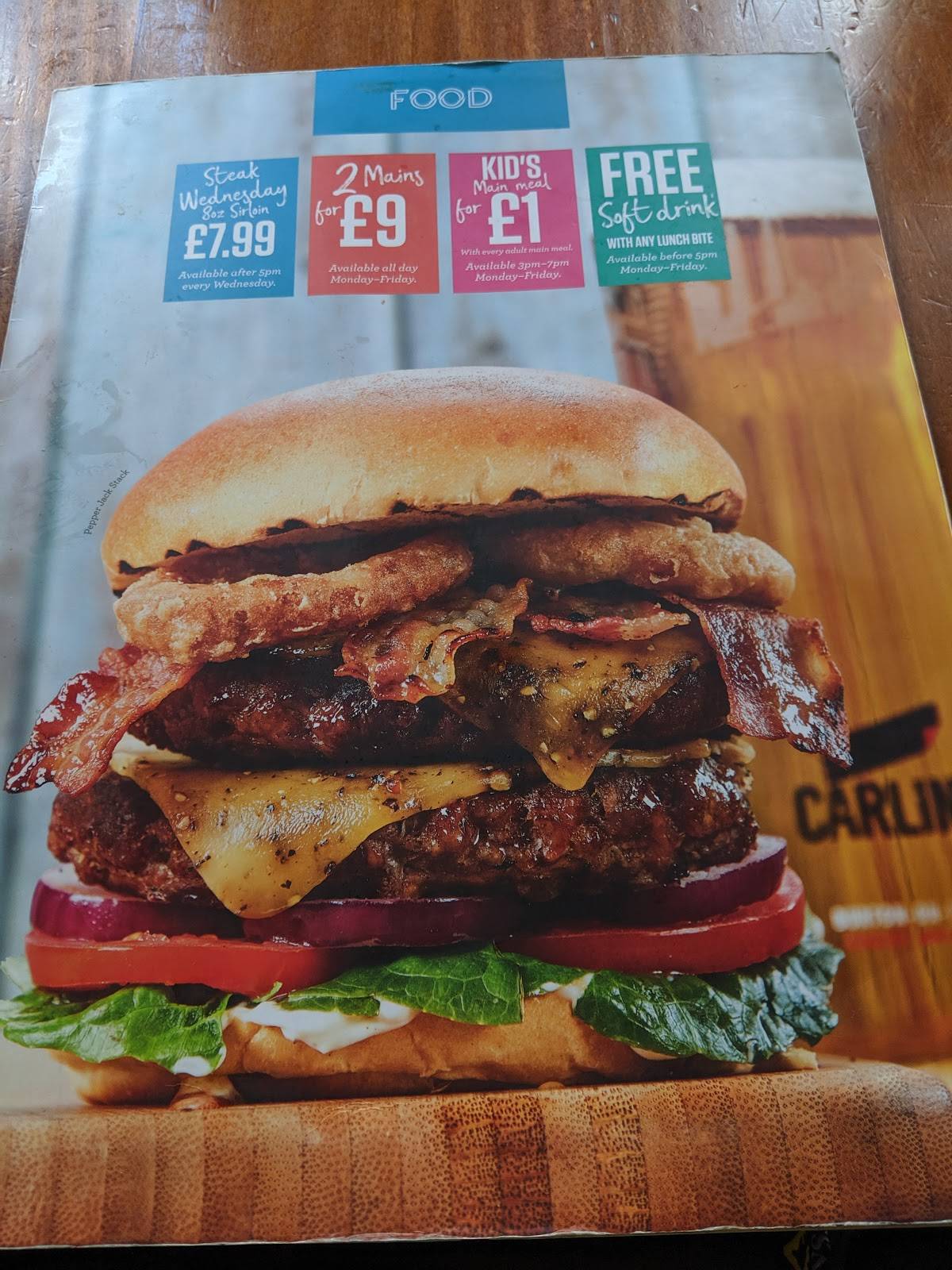 Menu at The Phantom Coach pub & bar, Coventry