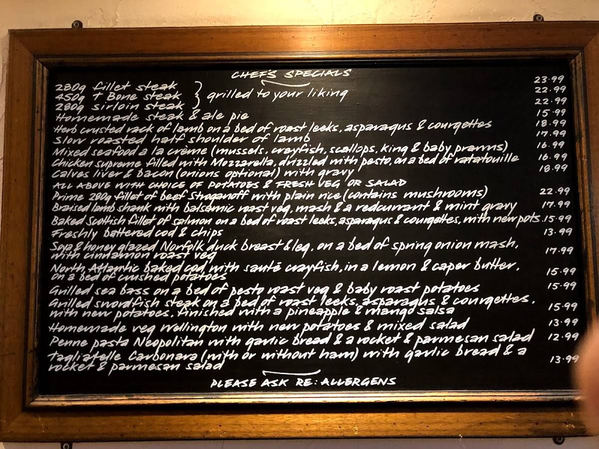 Menu at The Pheasant Inn & Restaurant Heathrow (over 18s only), Hayes ...
