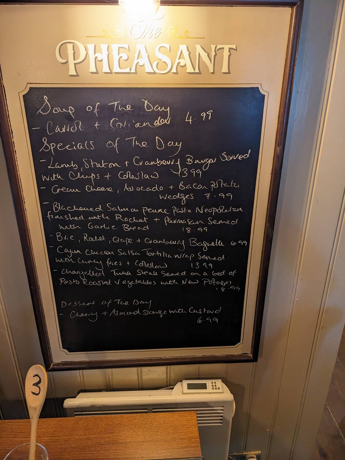 Menu at The Pheasant Inn & Restaurant Heathrow (over 18s only), Hayes ...