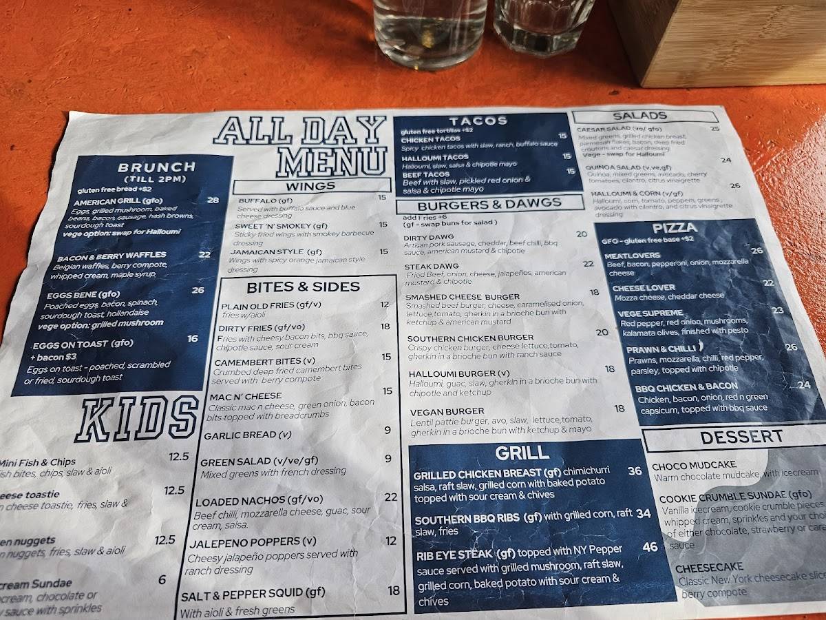 Menu at The Raft - Sports Cafe & Bar, Tauranga