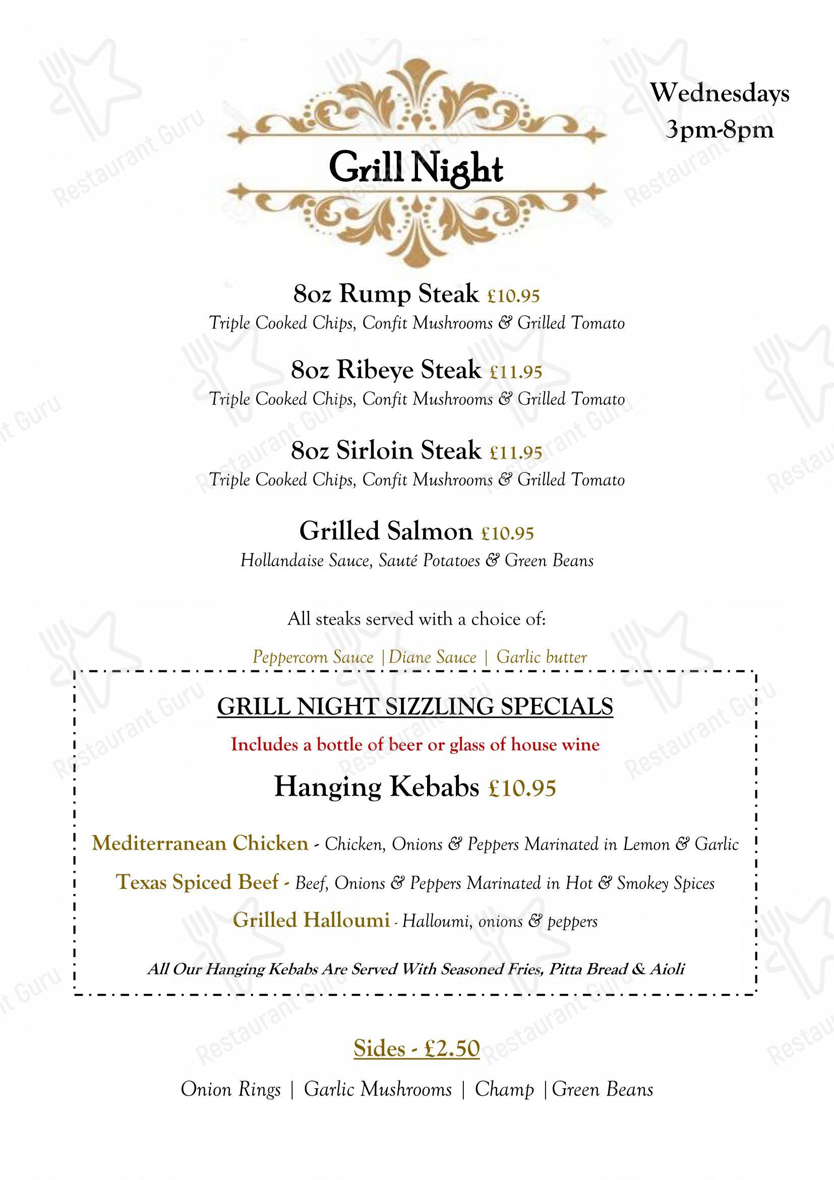 Menu at The Railway pub & bar, Liverpool, 18 Tithebarn St