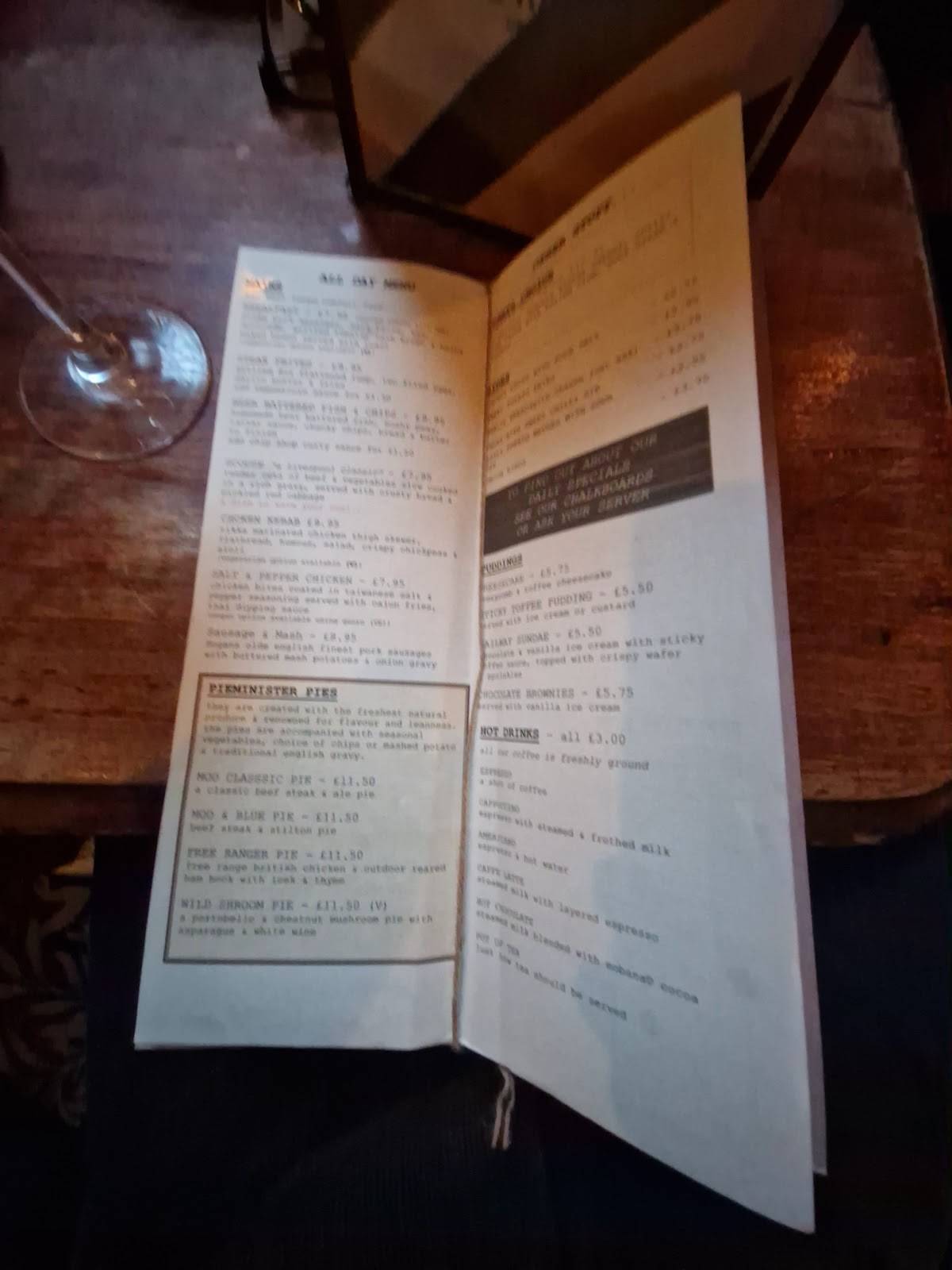 Menu at The Railway pub & bar, Liverpool, 18 Tithebarn St