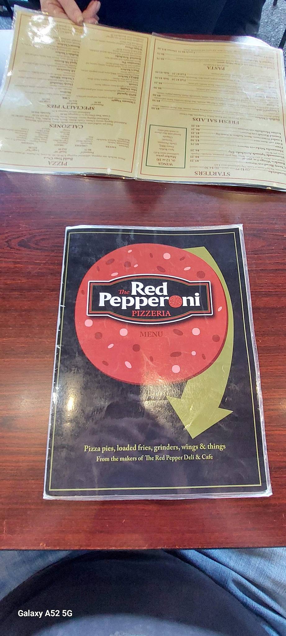 Menu at The Red Pepperoni pizzeria, Madison, 842 W Main St