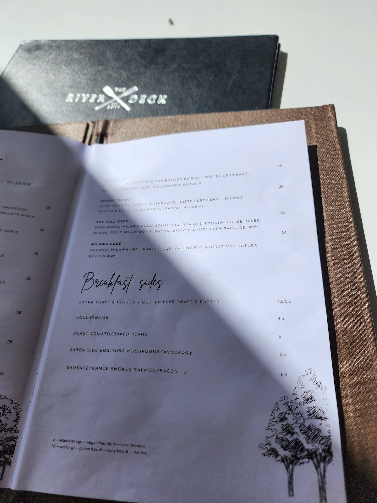 Menu at The River Deck Cafe, South Albury, 48 Noreuil Parade