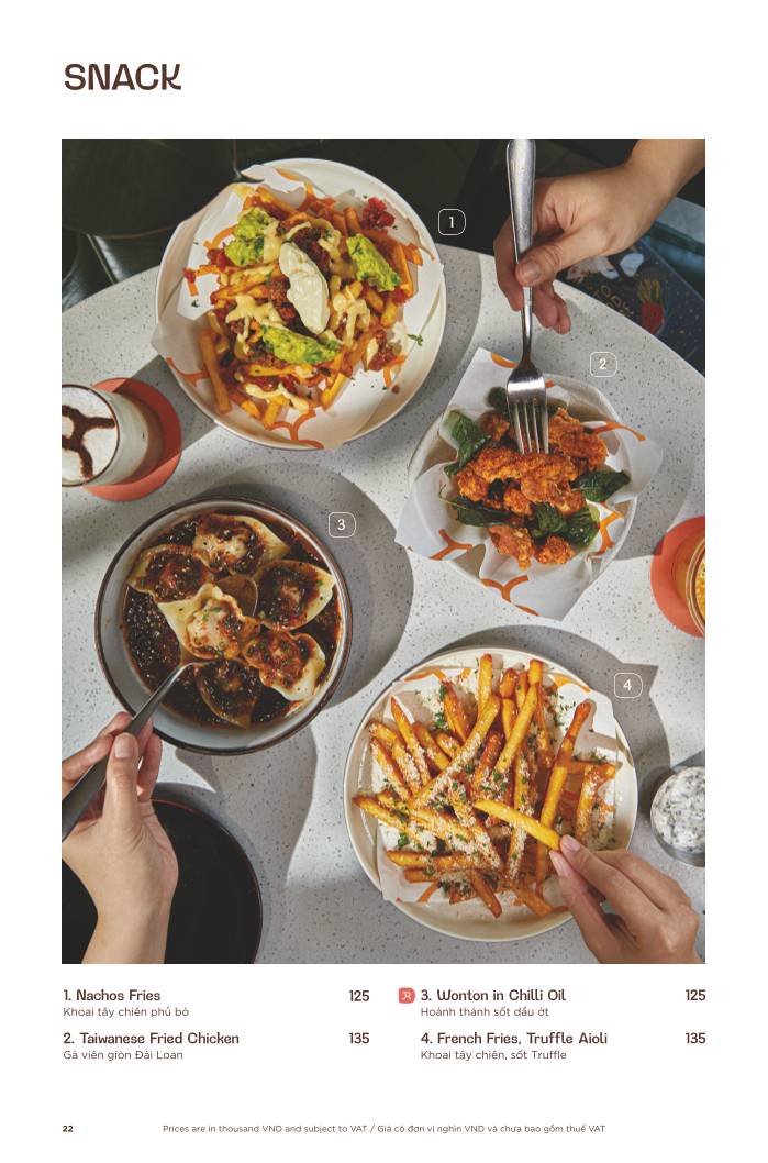 Menu at The Running Bean Hồ Tùng Mậu - Coffee and Brunch cafe, Ho Chi ...