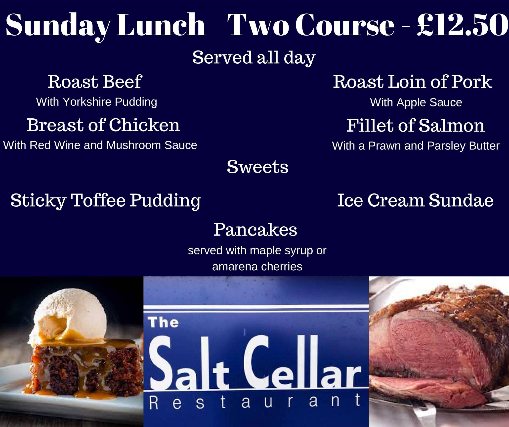 Menu at The Salt Cellar cafe, Lossiemouth