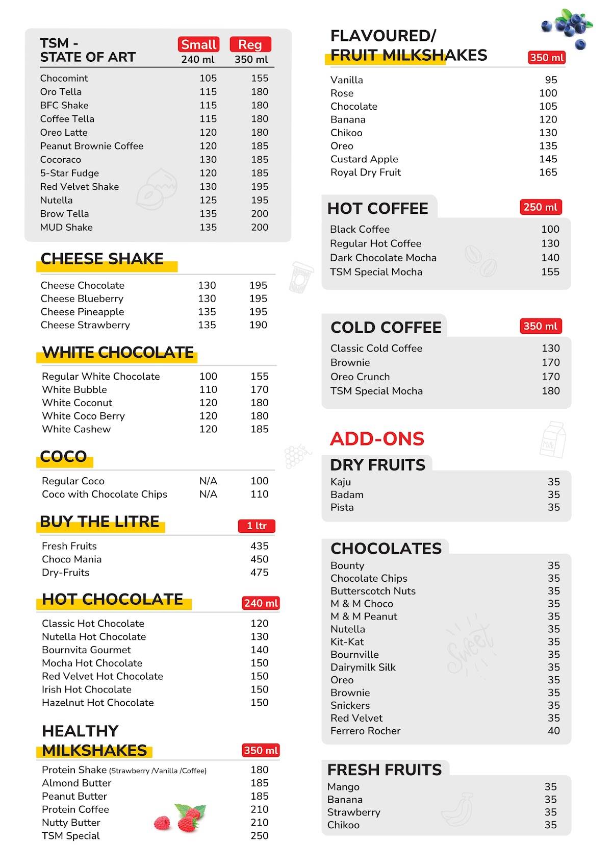 Menu at The Shake Maker (Ankur), Ahmedabad