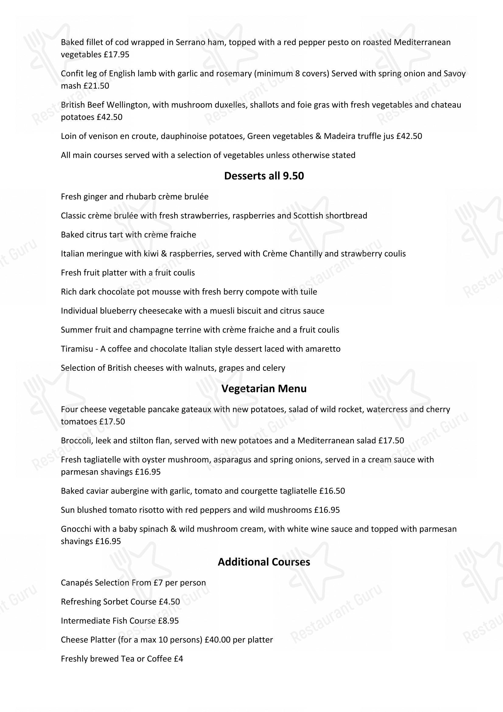 Menu at The Sir Walter Tyrrell pub & bar, Lyndhurst, Brook
