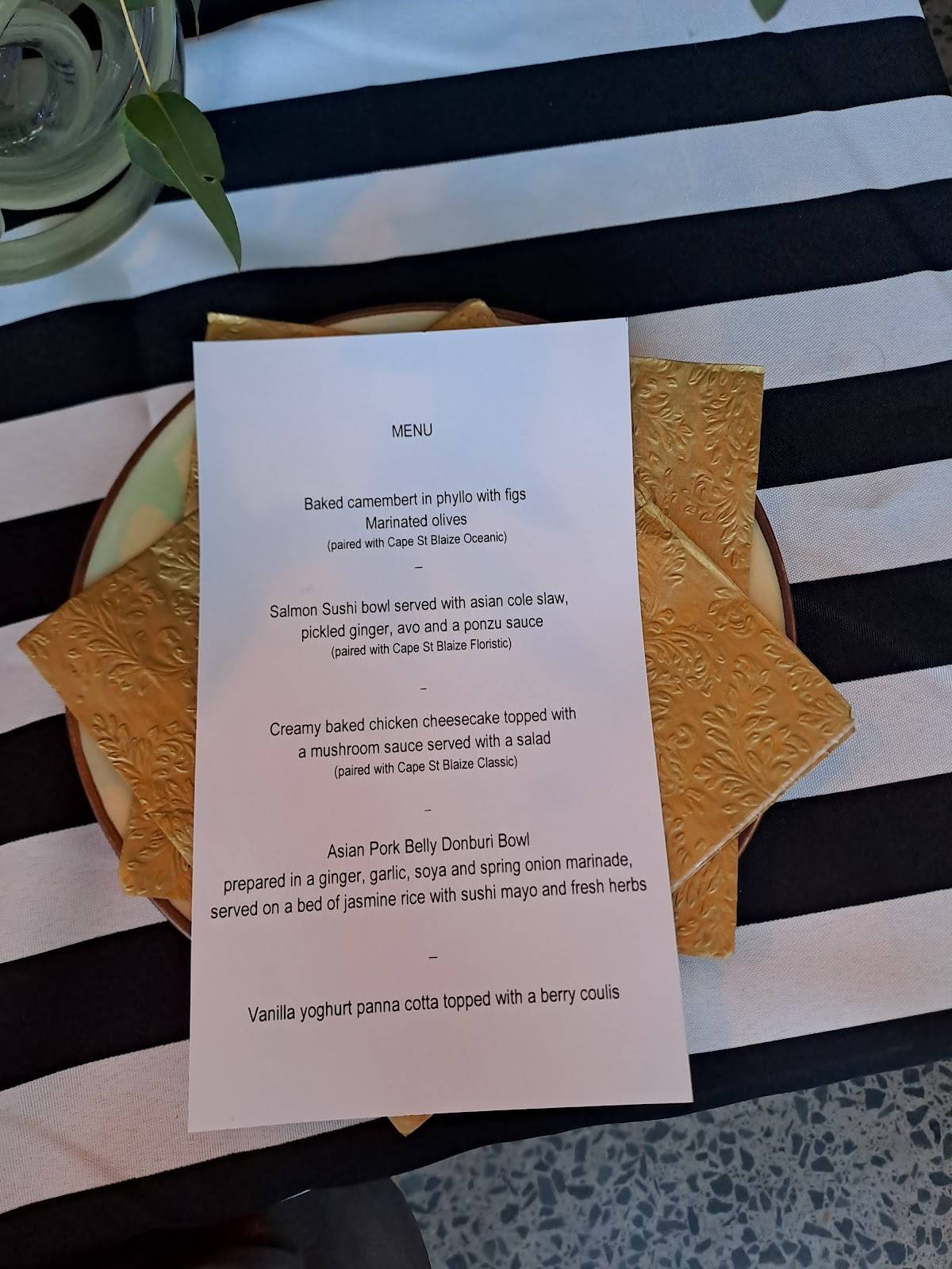 Menu at The Social Food Club, Bloemfontein