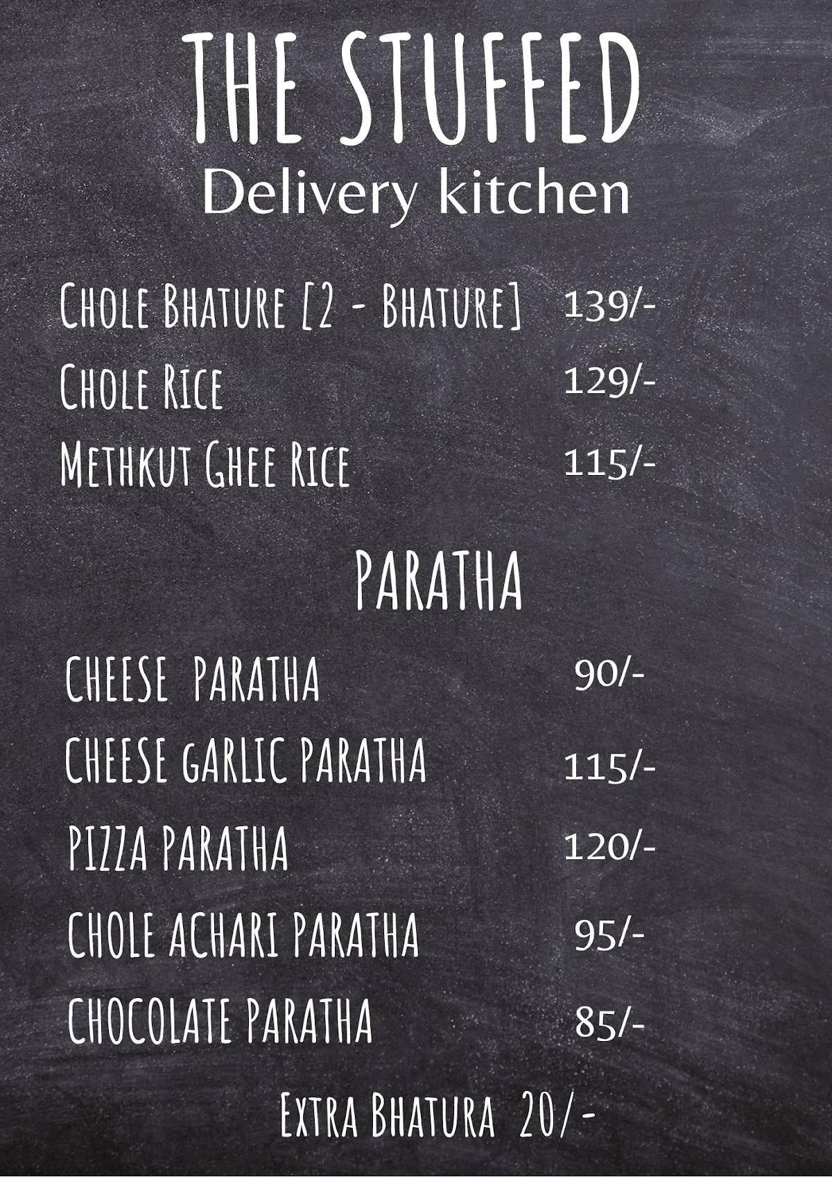 Menu at The Stuffed, Mumbai