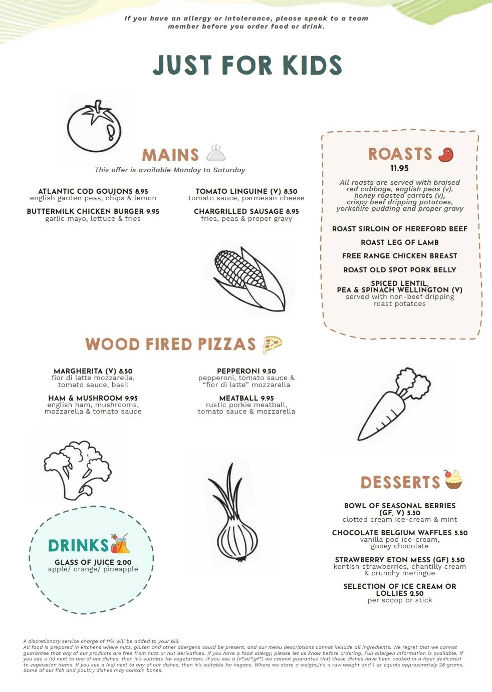 Menu at The Surrey Cricketers pub & bar, Windlesham