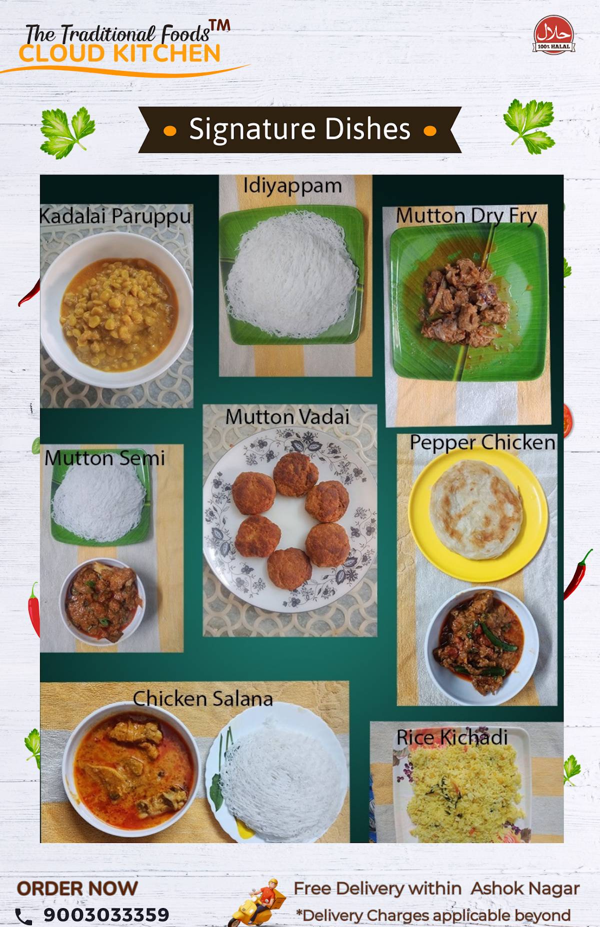 Menu at The Traditional Foods - Cloud Kitchen, Chennai