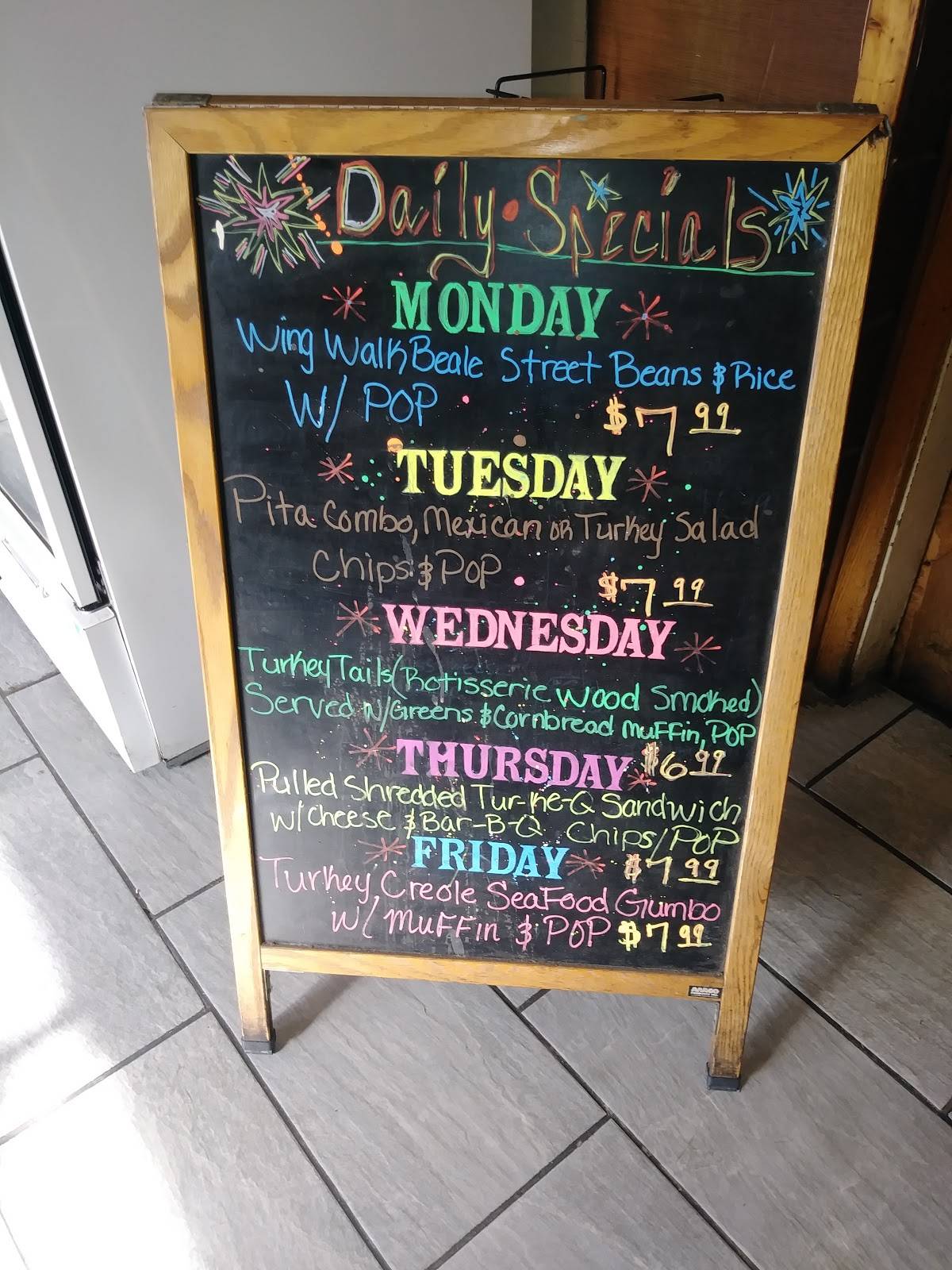Menu at The Turkey Grill restaurant, Detroit