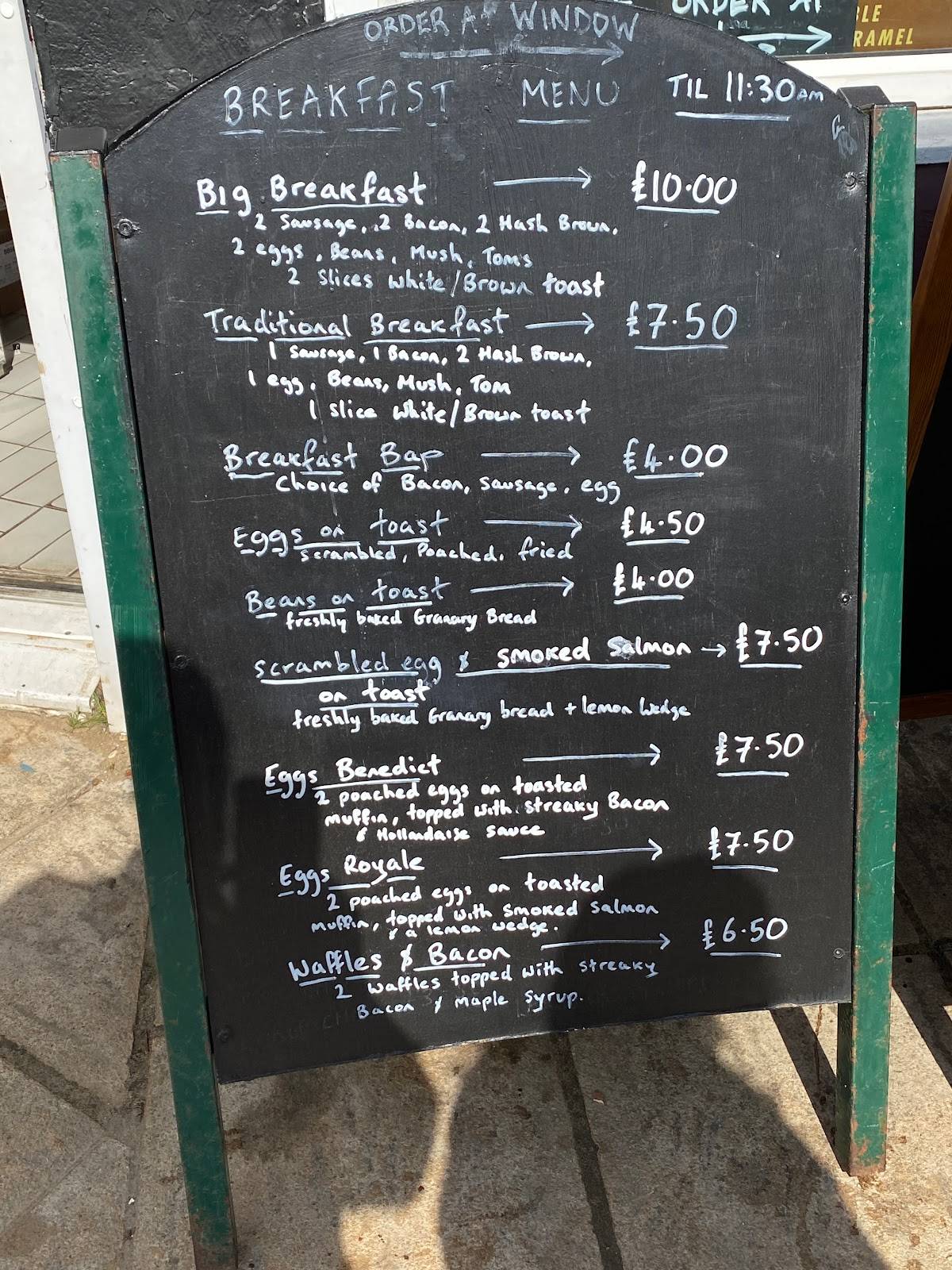 Menu at The Two Sugars Cafe, West Mersea