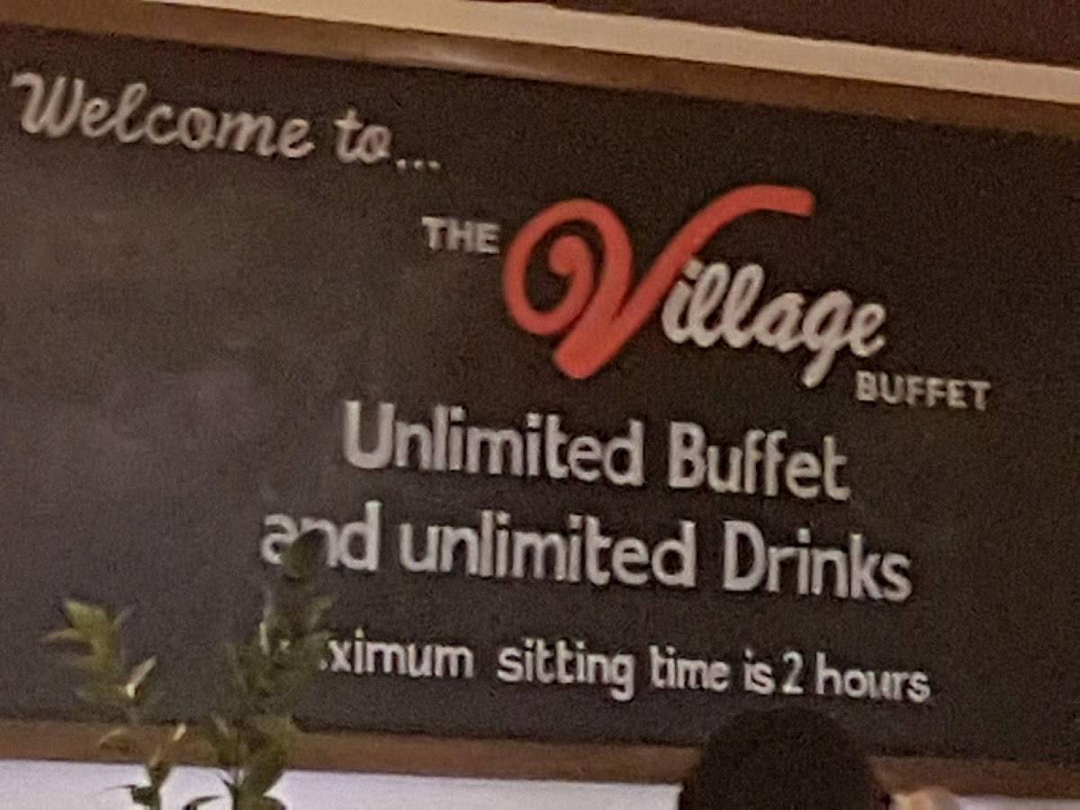 Menu at The Village Buffet restaurant, Cape Town
