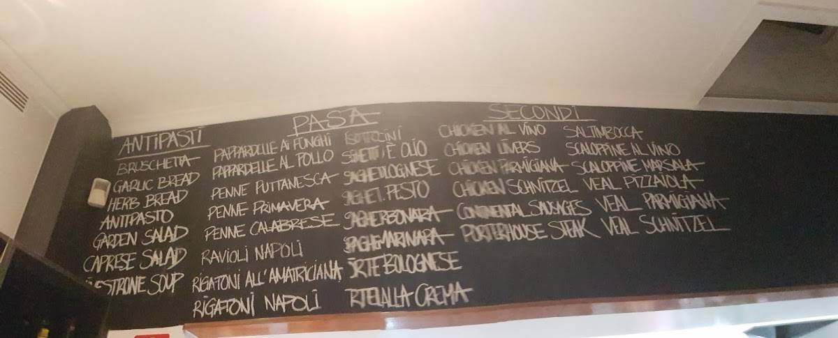Menu at The Waiters Restaurant, Melbourne