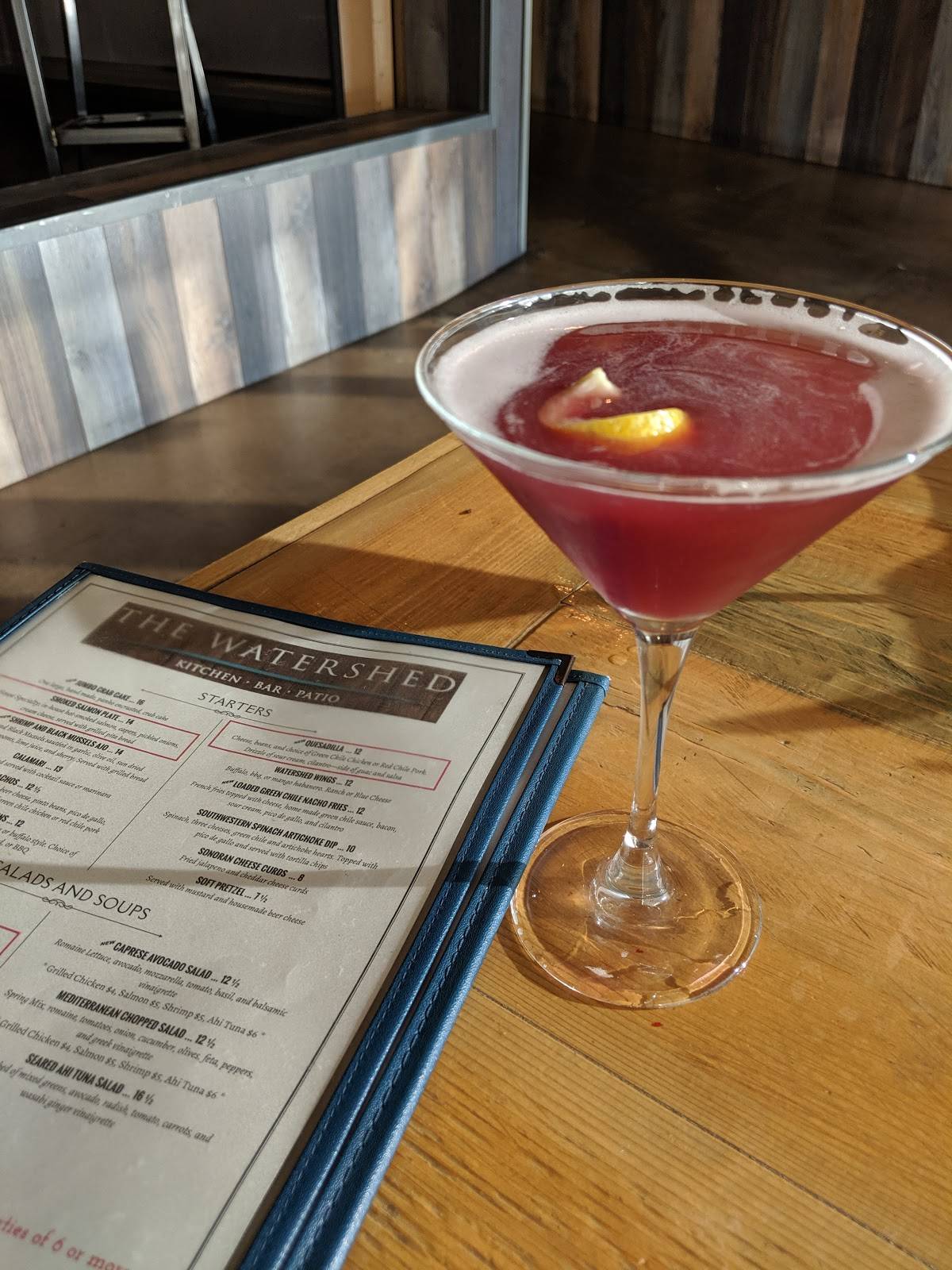 Menu at The Watershed pub & bar, Tempe, S Lakeshore Dr
