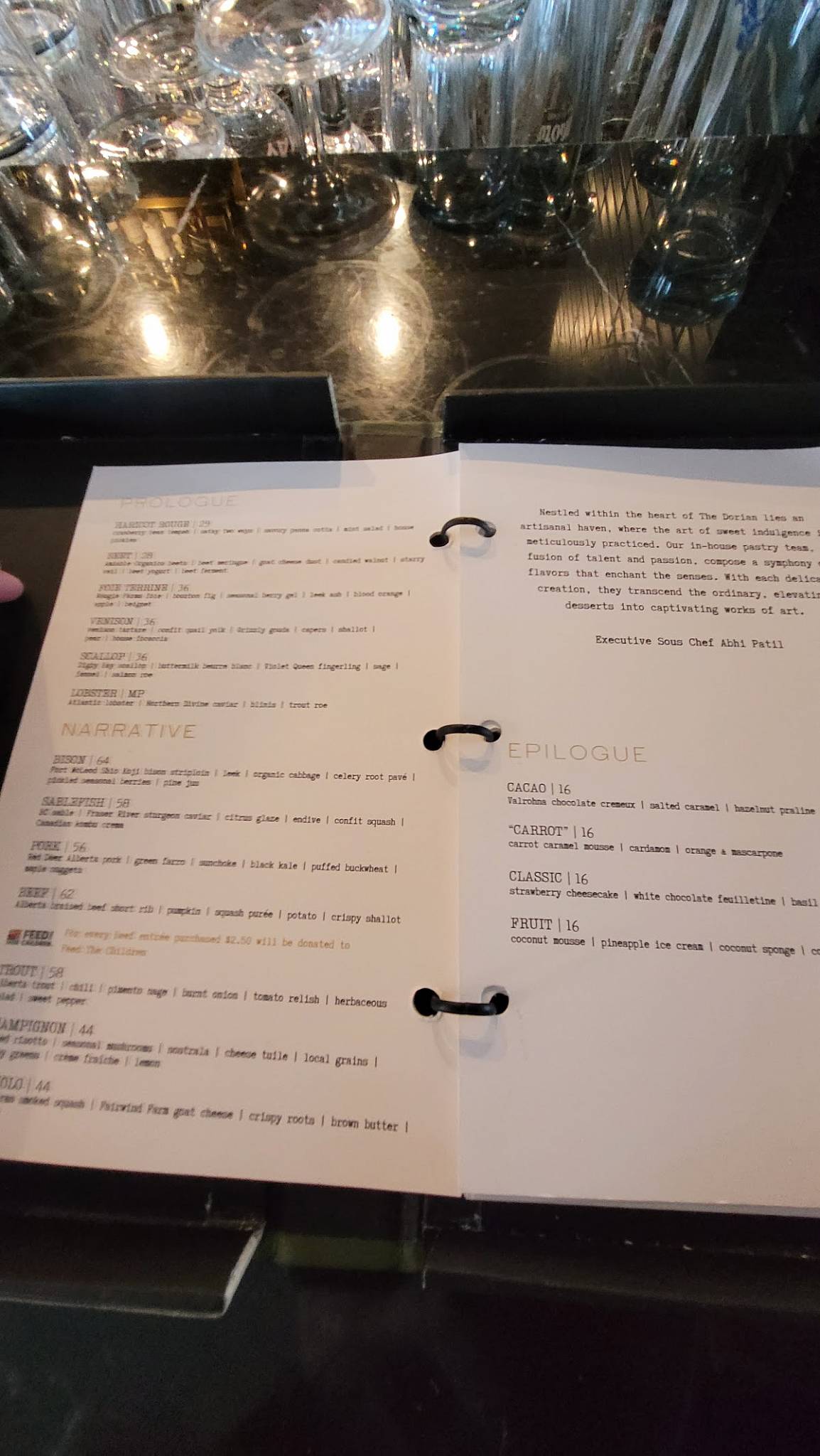 Menu at The Wilde on 27 pub & bar, Calgary