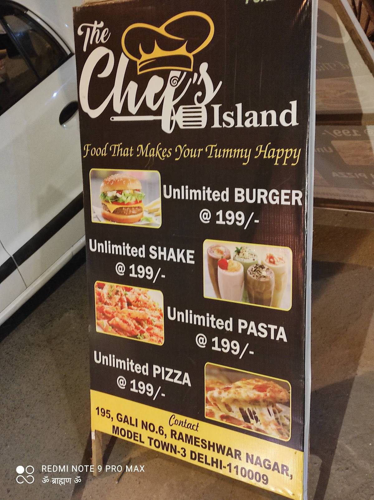 Menu at The chef's island, Delhi