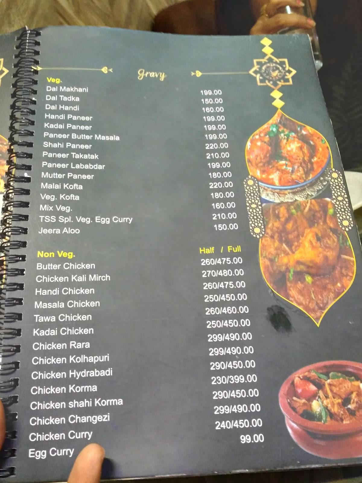 Menu at The silver spoon, Bareilly