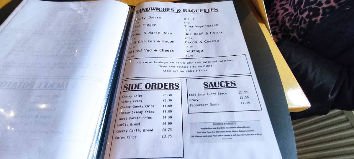 Menu at Thornton Arms pub & bar, Burnley