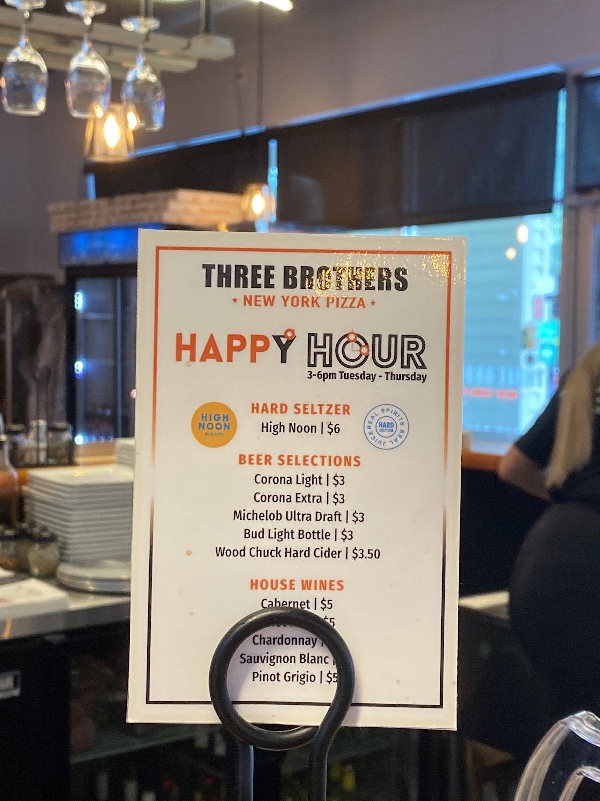 Menu at Three Brothers New York Pizza pizzeria, Citrus Park