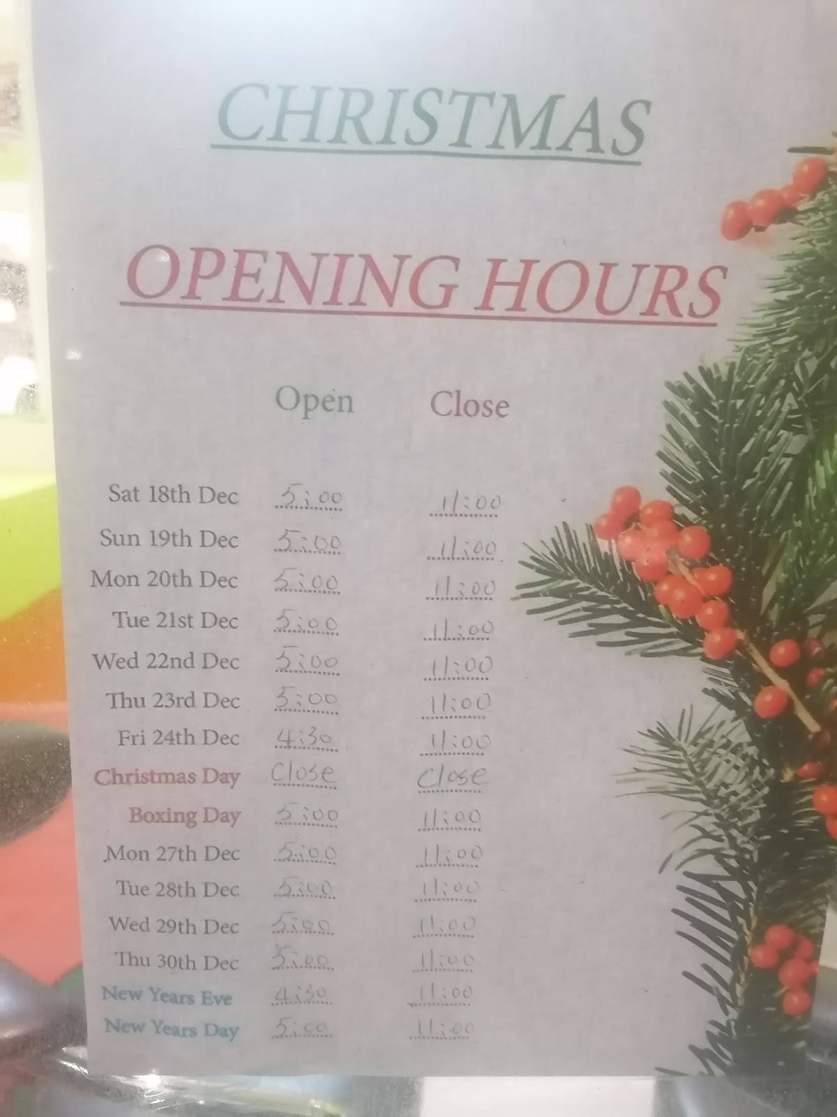 Menu at Tian Tian Eat restaurant, Halifax