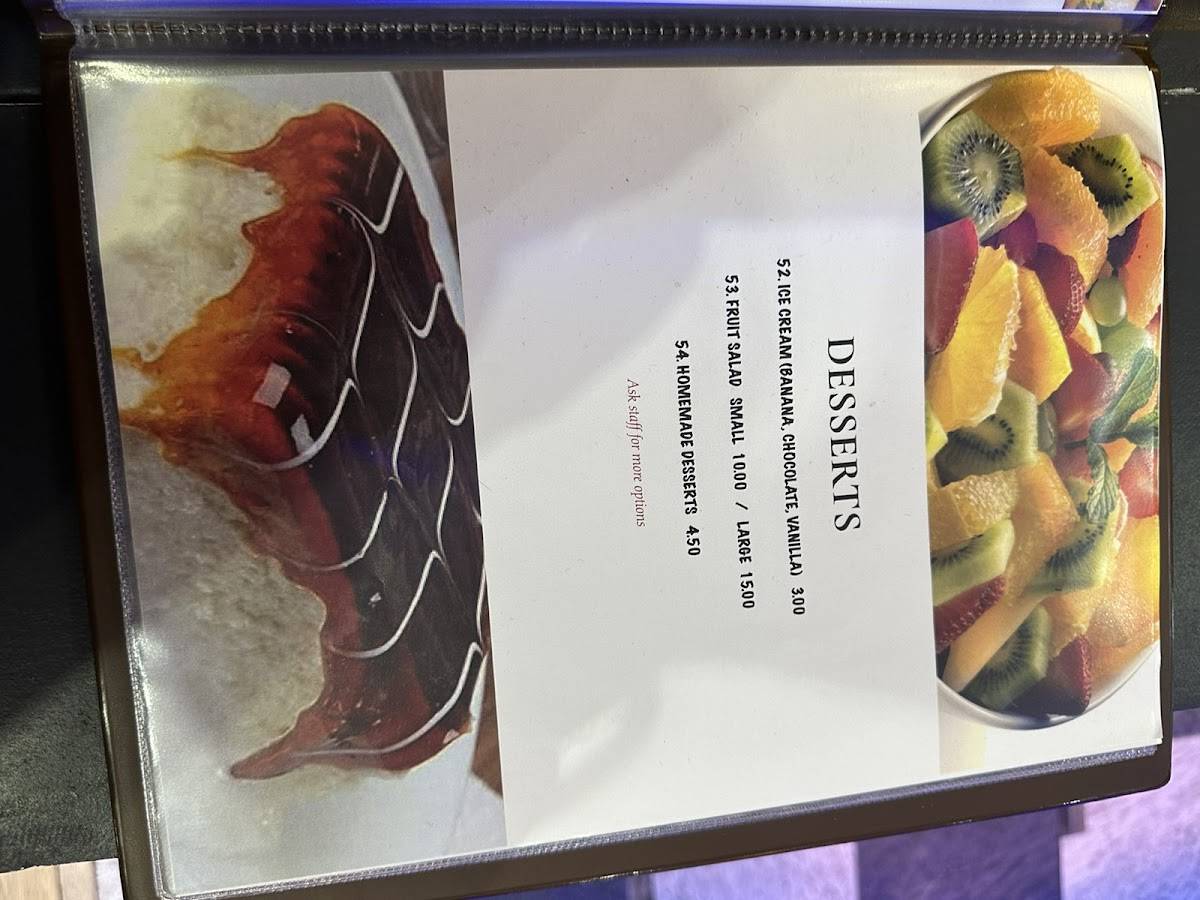 Menu at Tirana Hendon restaurant, London
