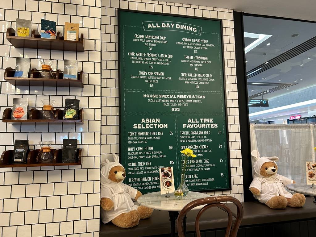 Menu at Toby's Estate, Grand Batam Mall cafe, Batam