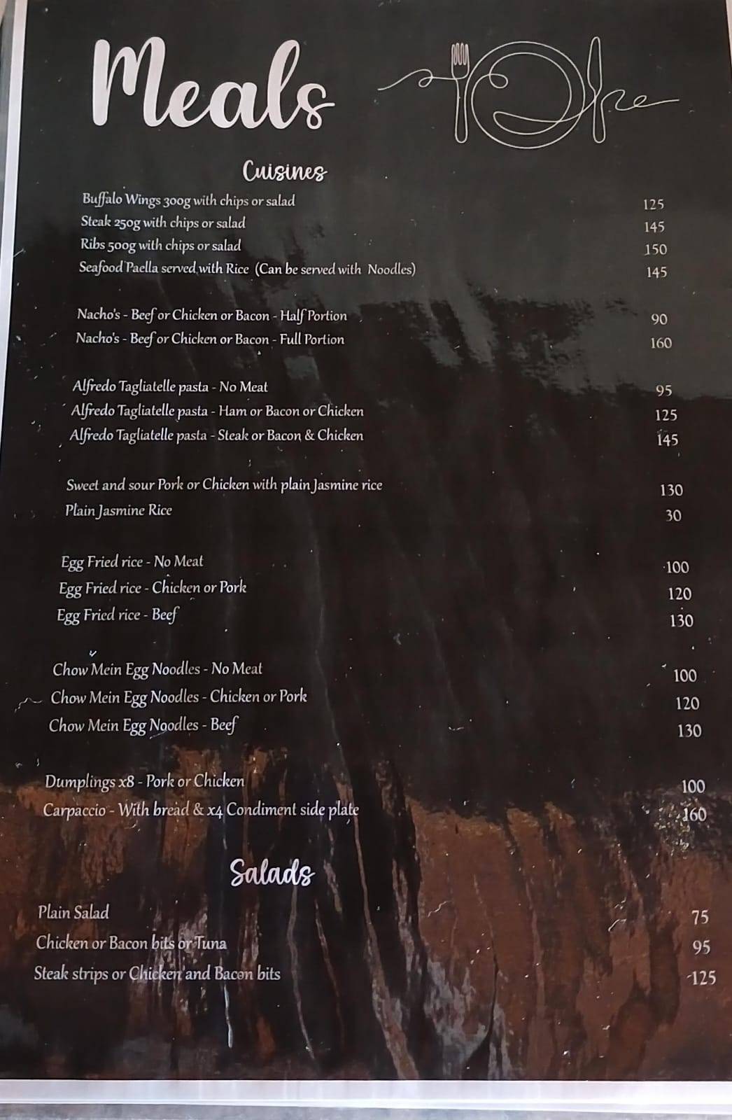 Menu at Tope Lounge & Eatery restaurant, Still Bay