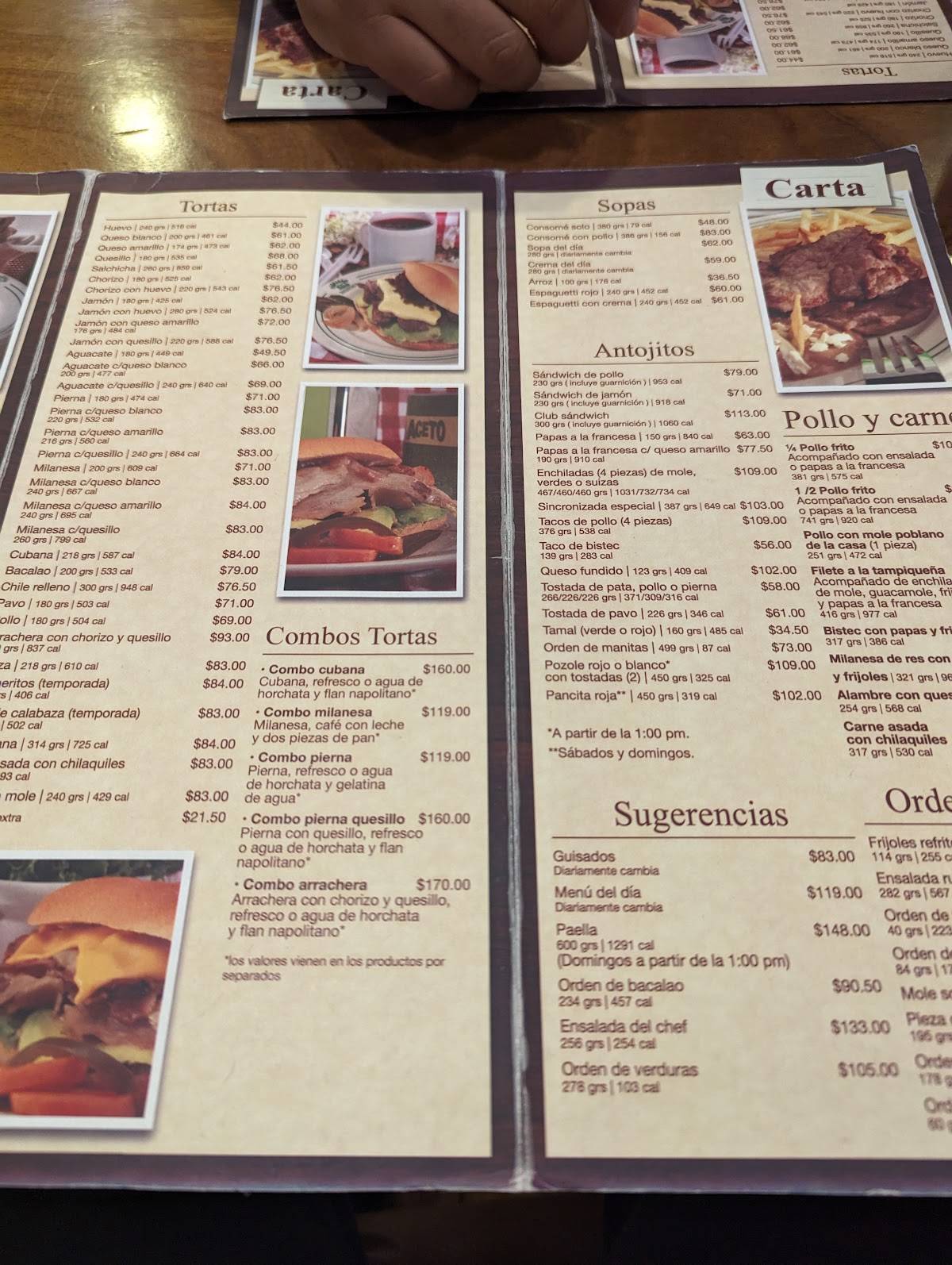 Carta del restaurante Tortas Don Polo, Ciudad del México, Cerrada Felix ...