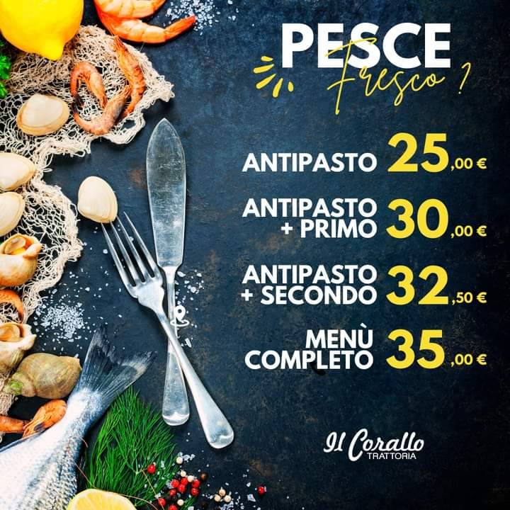 Menu da Trattoria Il Corallo ristorante, Catania