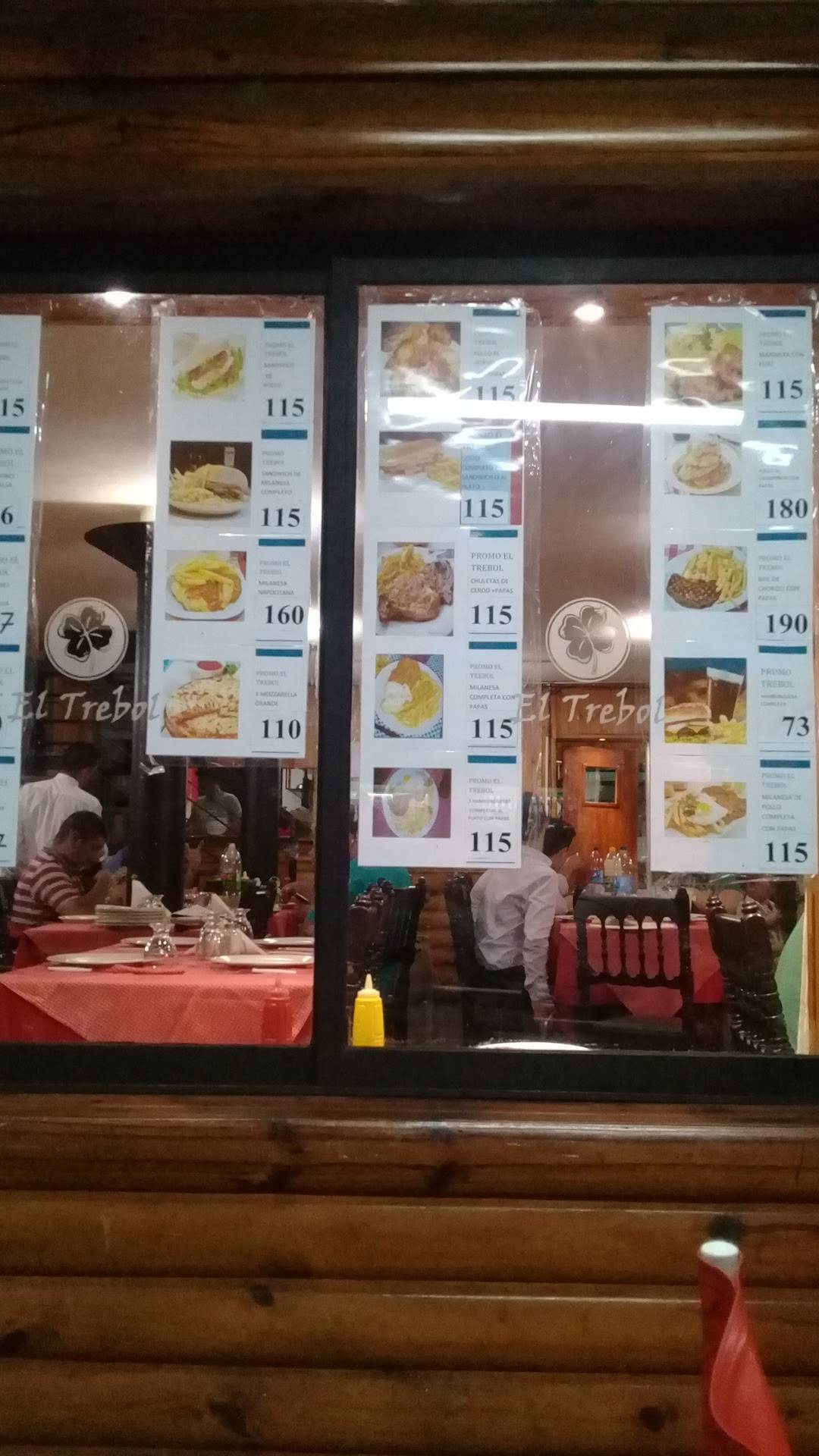 Menu at Trebol restaurant, Posadas