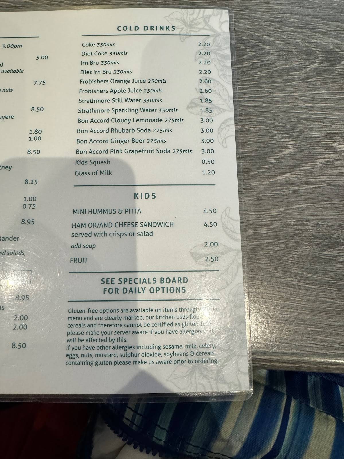 Menu at Trellis Coffee Shop cafe, Newburgh
