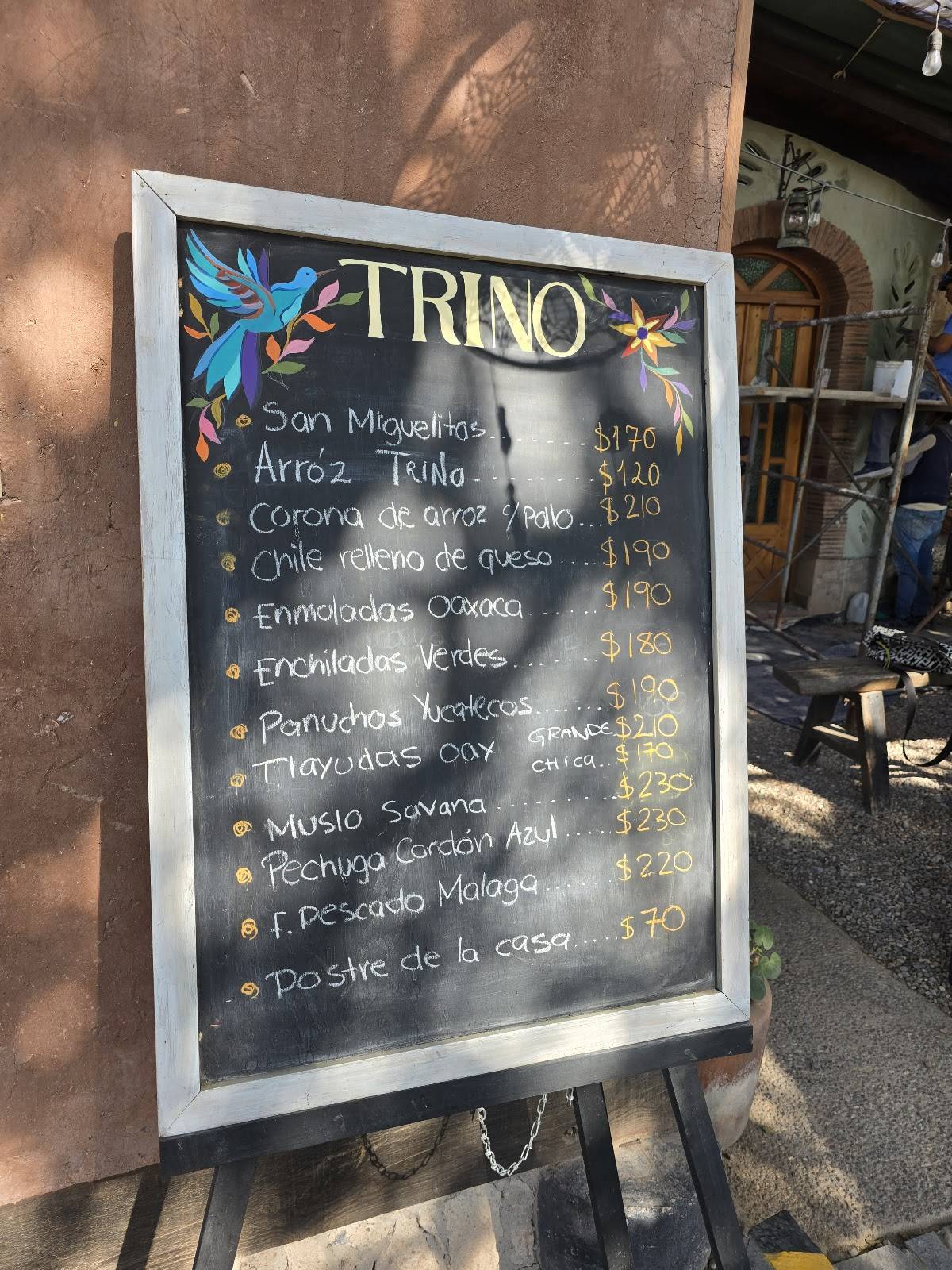 Menu at Trino Restaurante, San Miguel de Allende